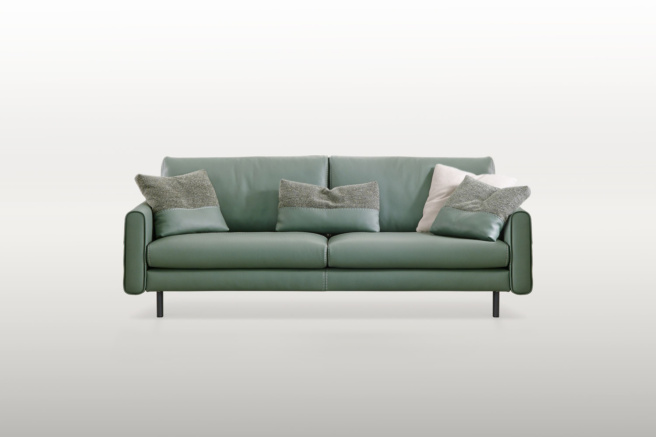 Vincent Sofa by Gamma | Modern Leather Sofa