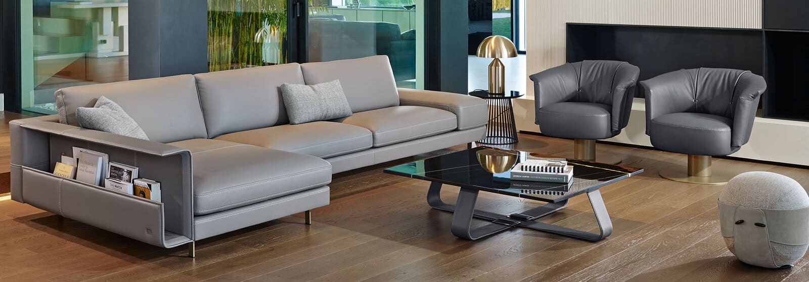 Vincent Sofa by Gamma | Modern Leather Sofa