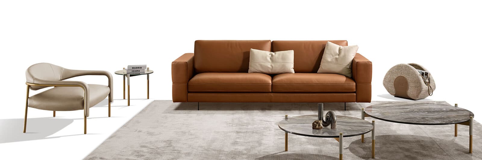 Vincent Sofa by Gamma | Modern Leather Sofa